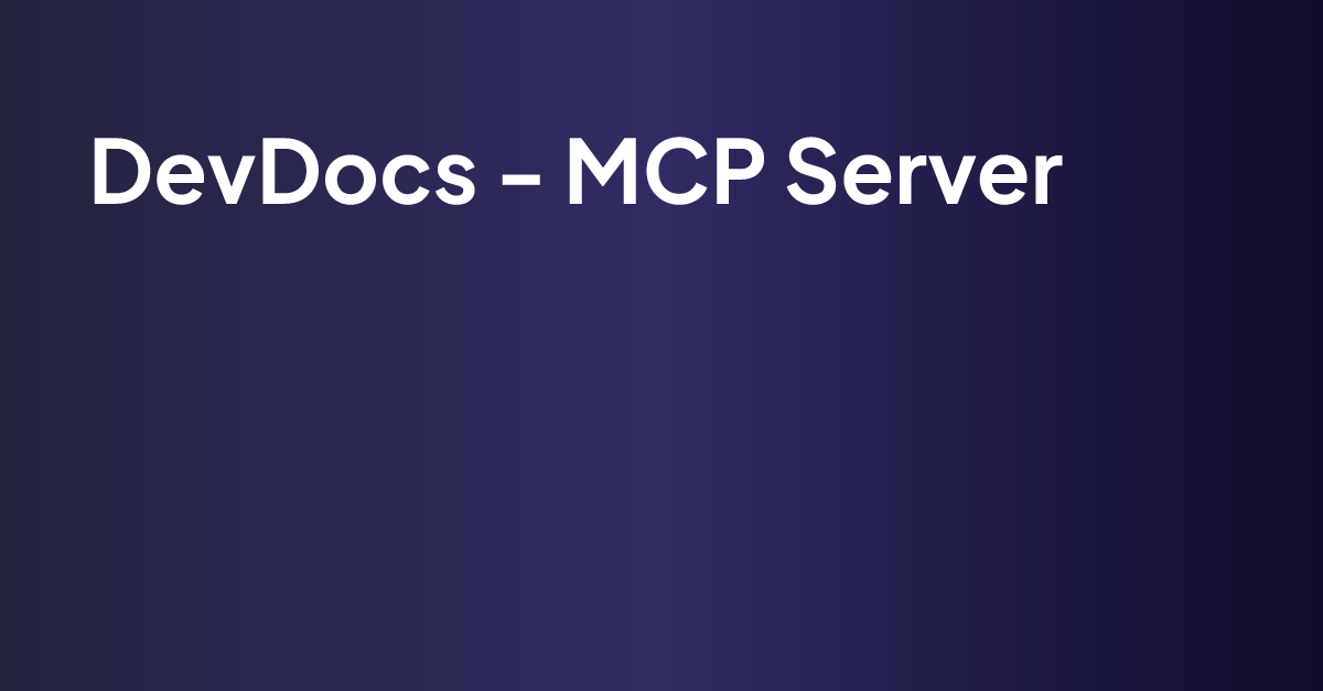 DevDocs - MCP Server